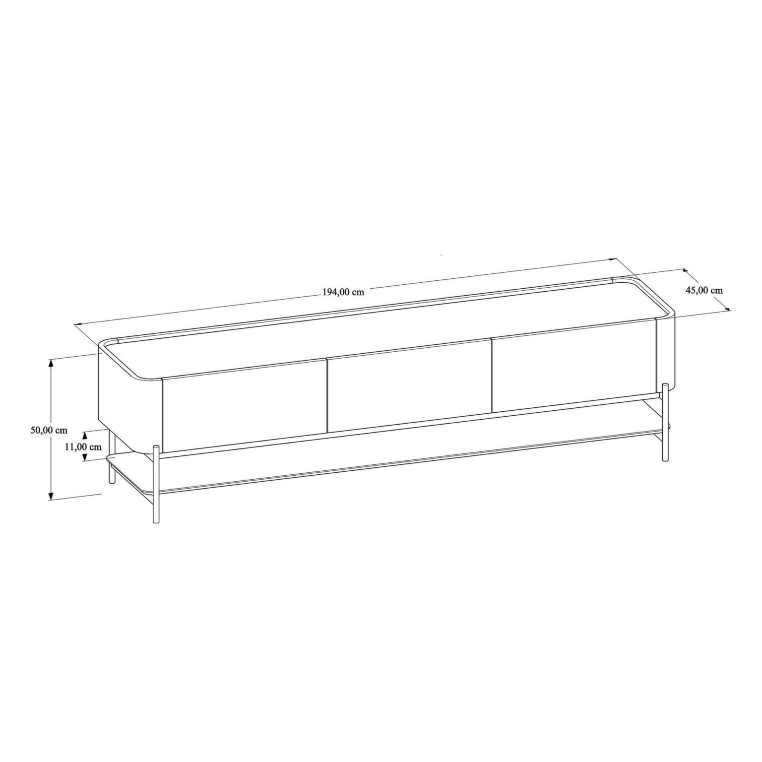 Rack Bold Curvado - Lâmina de Madeira | Aprimore Móveis e Decoração