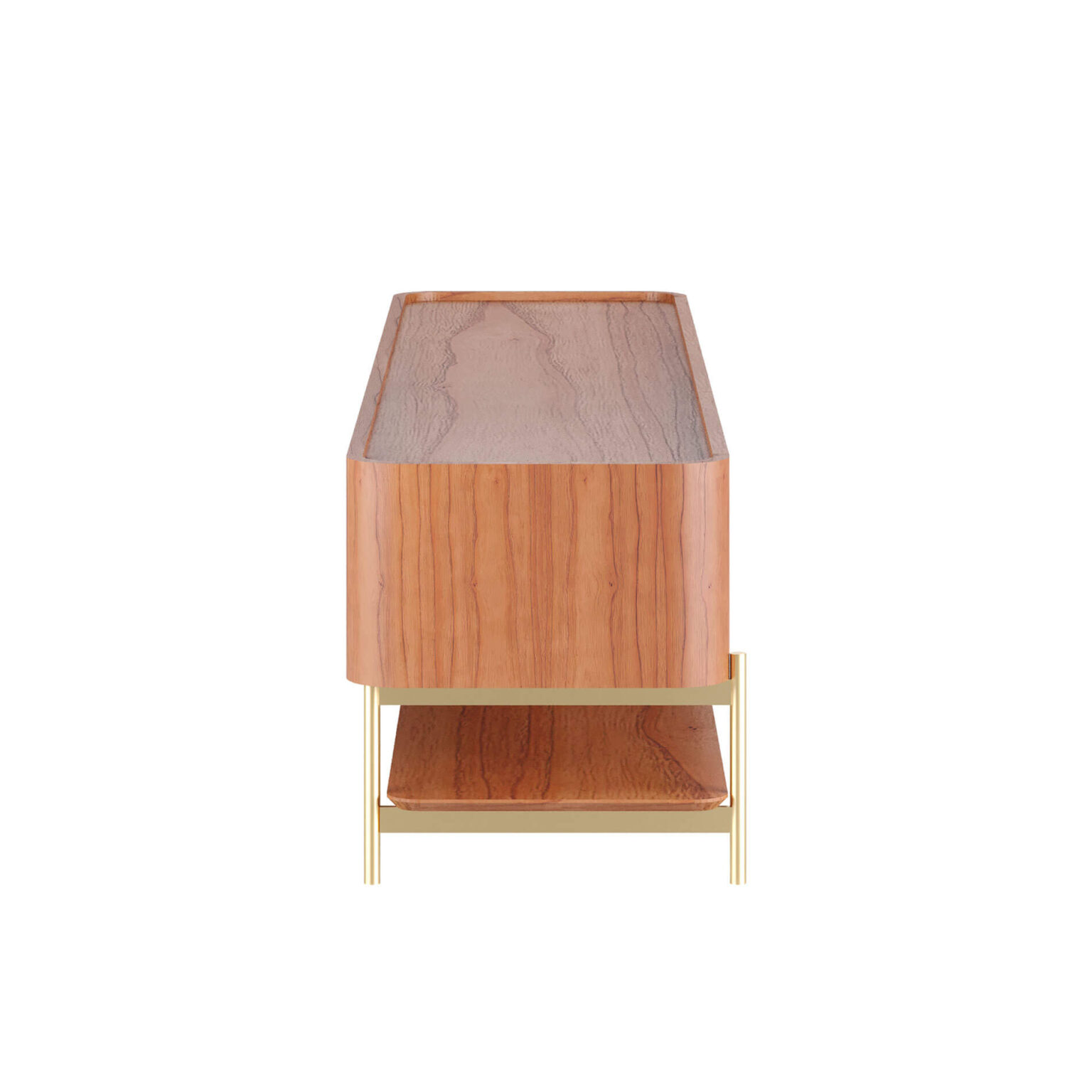 Rack Bold Curvado - Lâmina de Madeira | Aprimore Móveis e Decoração