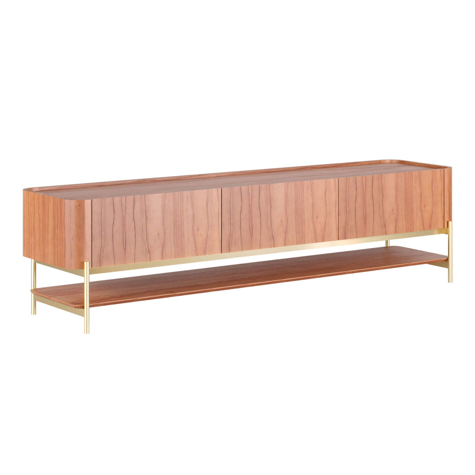 Rack Bold Curvado - Lâmina de Madeira | Aprimore Móveis e Decoração