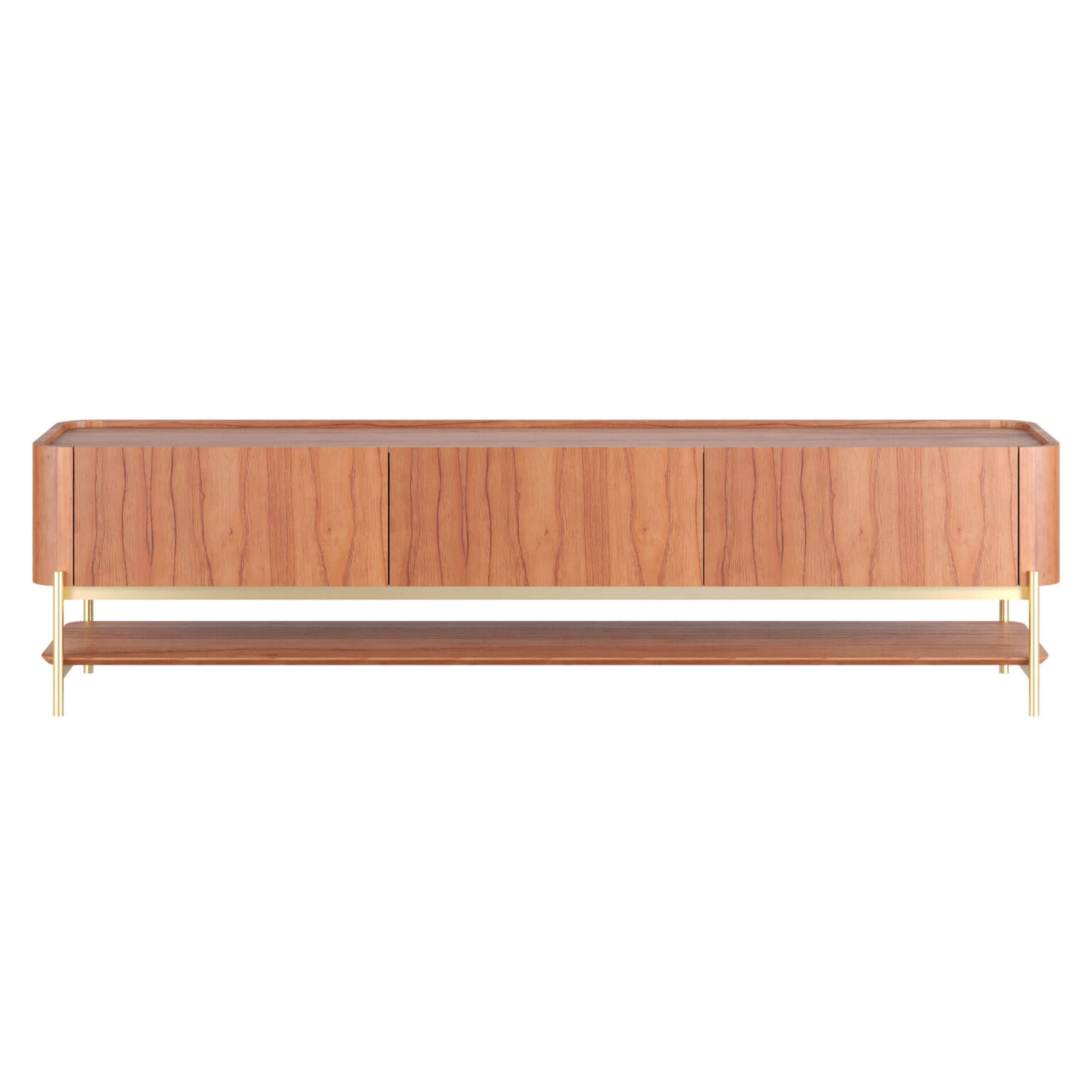 Rack Bold Curvado - Lâmina de Madeira | Aprimore Móveis e Decoração